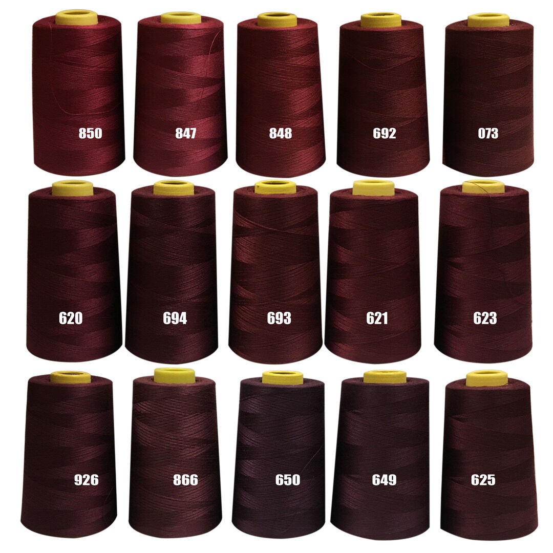 4000 Yards Spools 100% Polyester Serger Thread 145G for Hand and Sewing ...