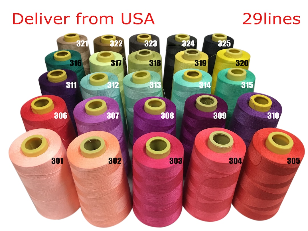 4000 Yards Spools Sewing Thread Cone - 1000 Different Colors ...