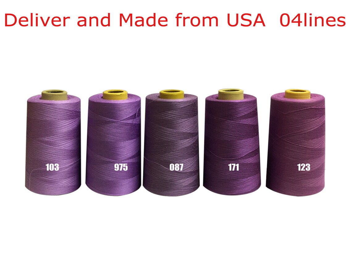 Purple Thread. Sew All Polyester Thread Spool. Filament 40s/2. Purple ...
