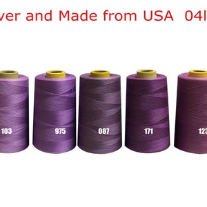 Purple Thread. Sew All Polyester Thread Spool. Filament 40s/2. Purple ...