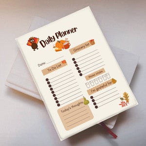 Printable Fall Themed One Page Daily Planner| Digital One Page to Do ...