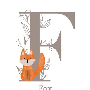 Cute Animals Alphabet| Letters With Animals| Educational Wall Art ...