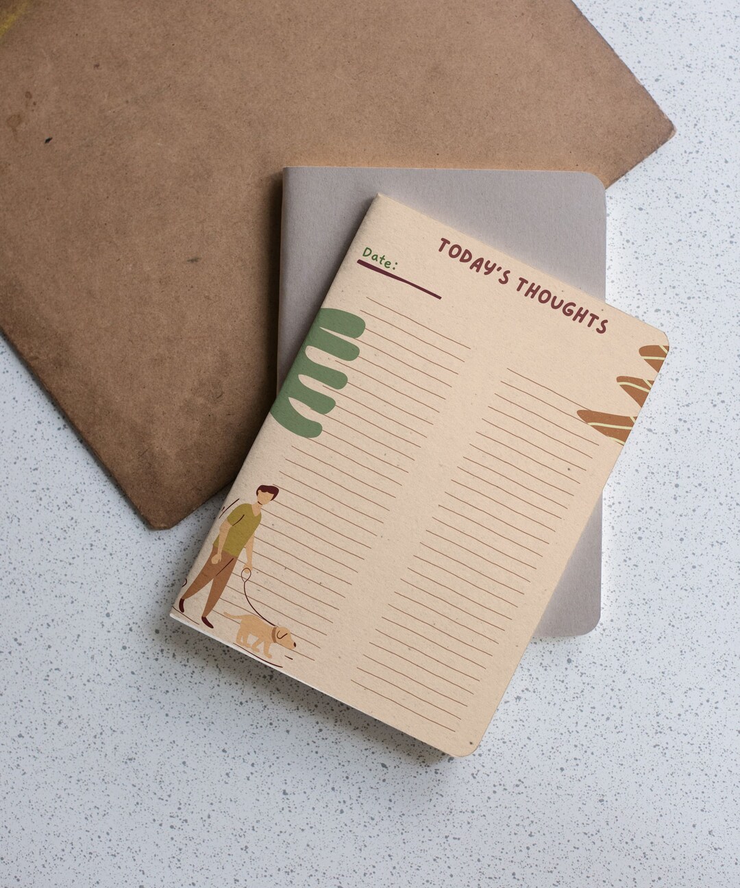 Printable Dog Themed One Page Daily Journal| Digital One Page Journal ...