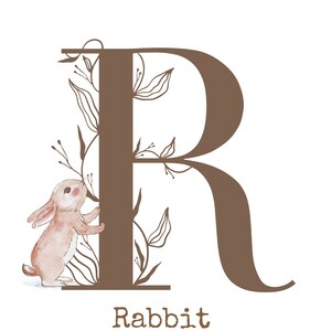 Cute Animals Alphabet| Letters With Animals| Educational Wall Art ...