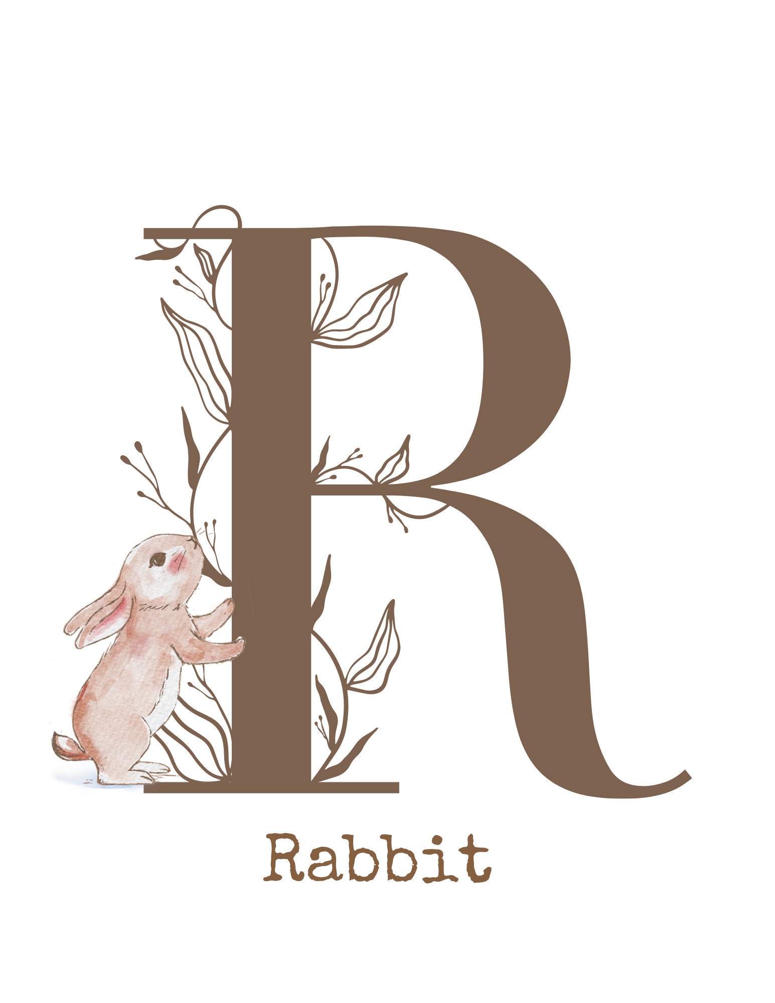 Cute Animals Alphabet| Letters With Animals| Educational Wall Art ...
