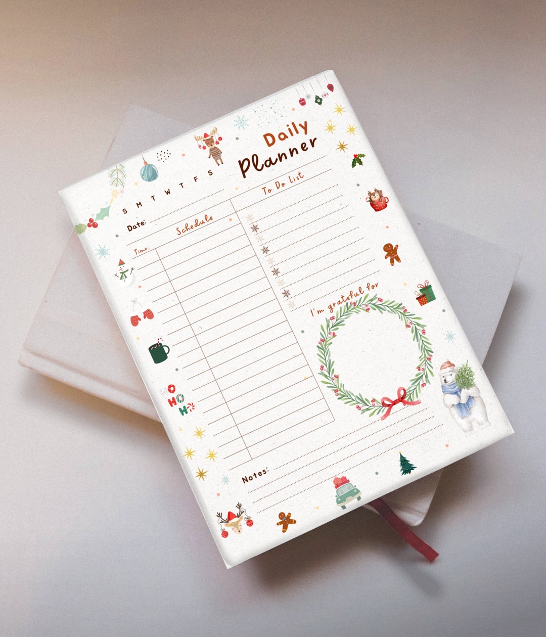 Digital One Page to Do List| Printable Winter Themed One Page Daily ...