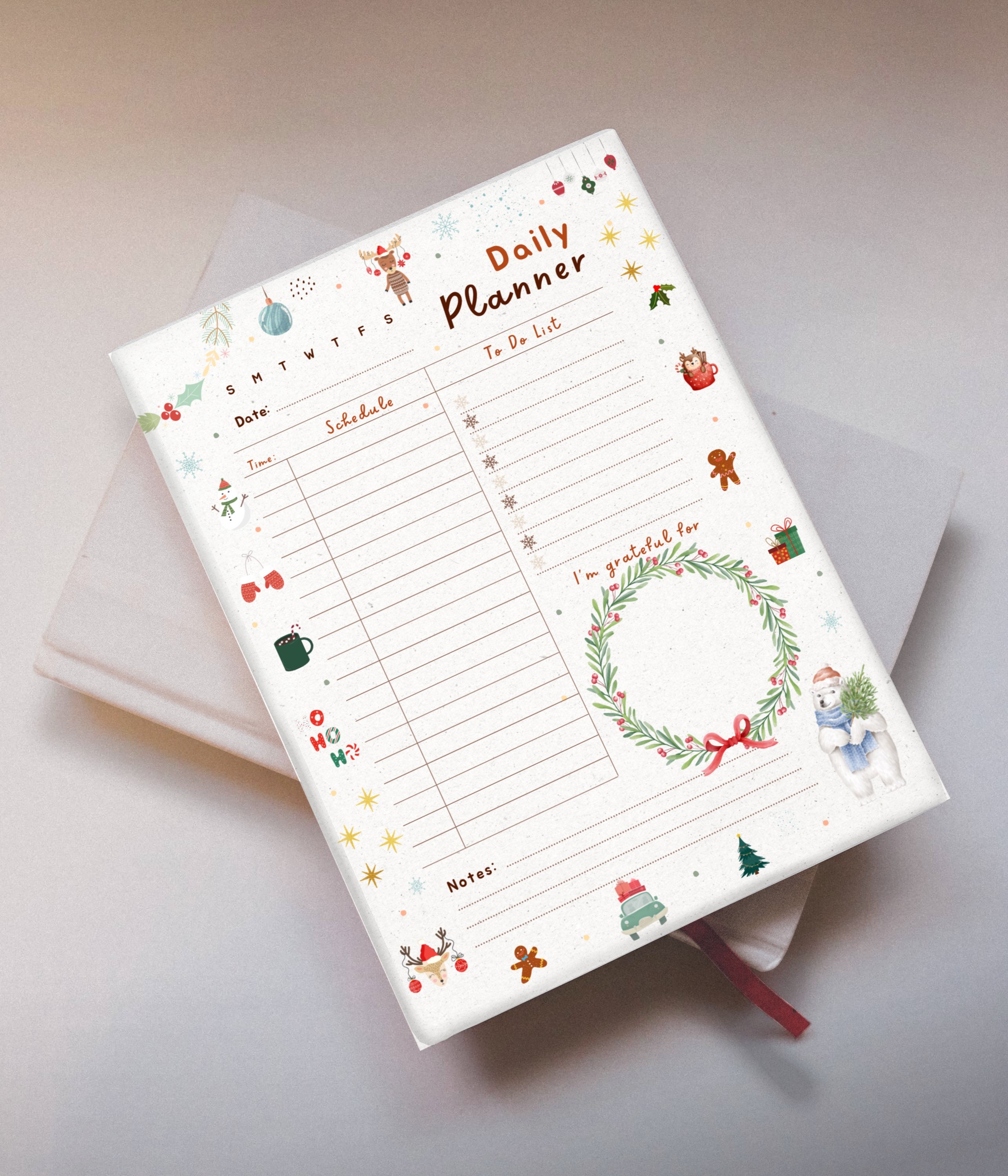 Digital One Page to Do List Printable Winter Themed One Page Daily ...