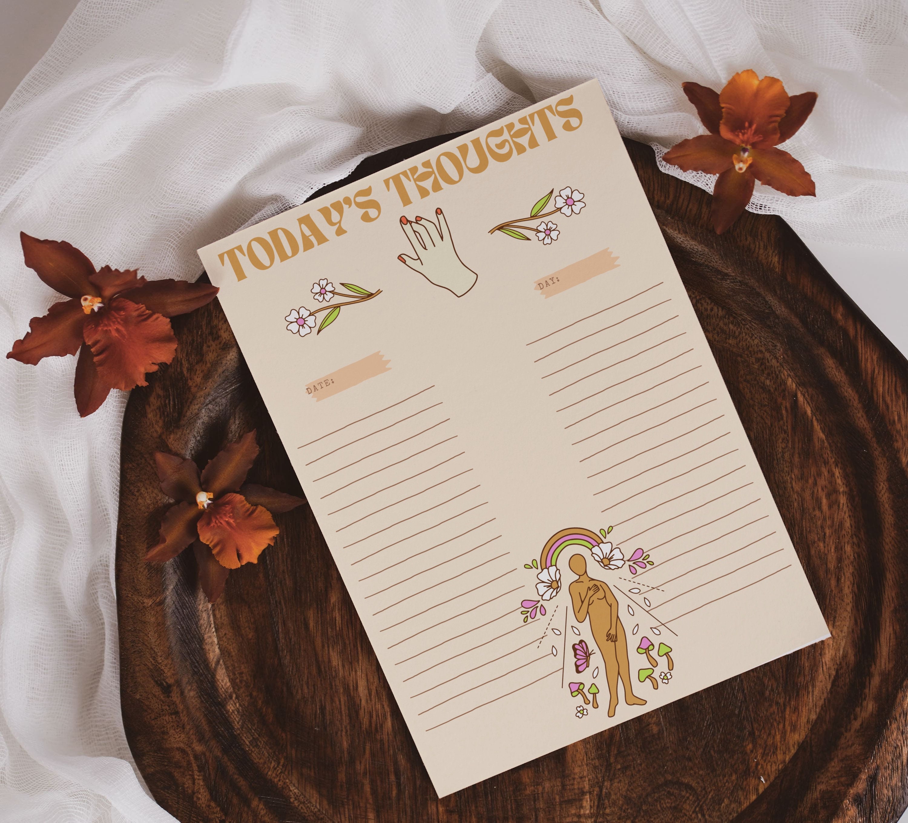 Printable Spiritual Themed One Page Daily Journal| Digital One Page ...