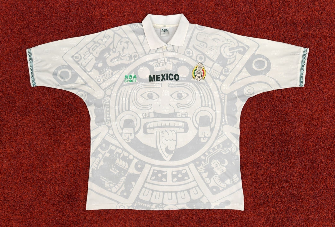 Vintage Classic Rare MEXICO El Tri Aztecs Away Kit Football Shirt ...