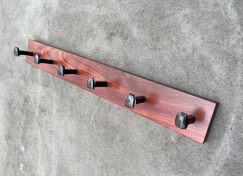Railway Spike Timber Coat Rack - Etsy