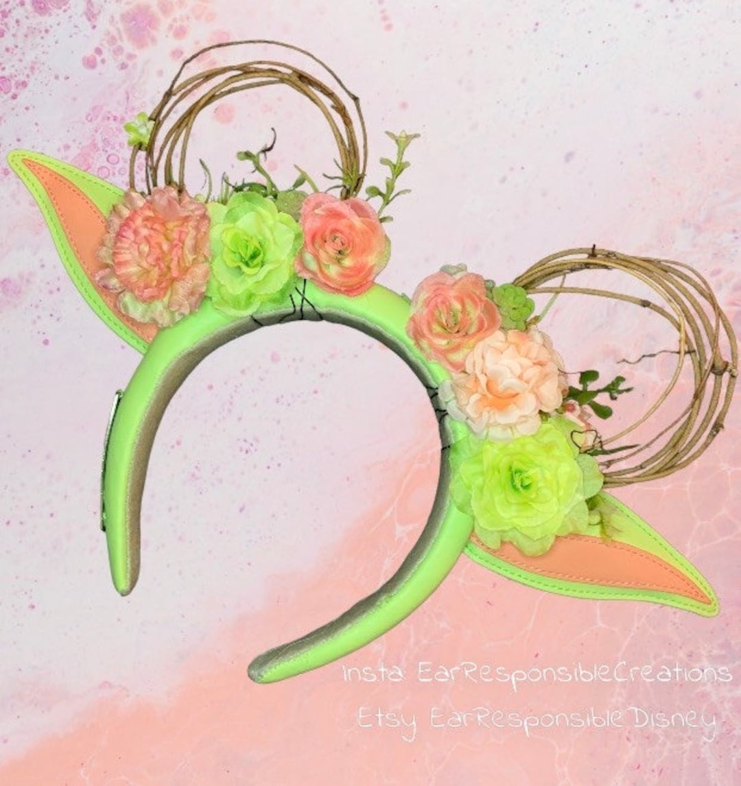 Grogu Ears Headband: Floral Baby Yoda, Star Wars Loungefly Inspired - Etsy
