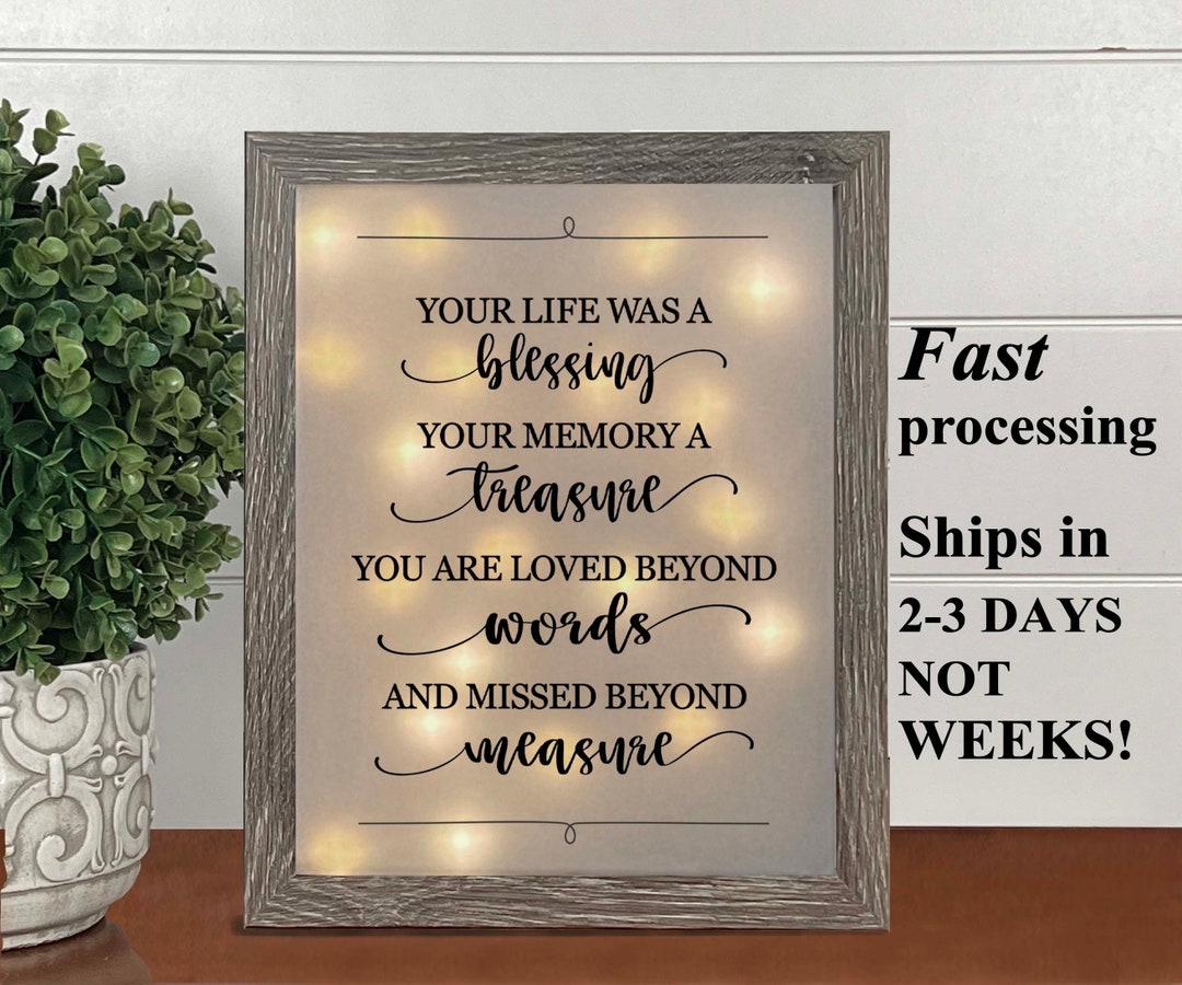 Memorial Shadow Box Frame Sympathy Gift for Loss of Mother - Etsy