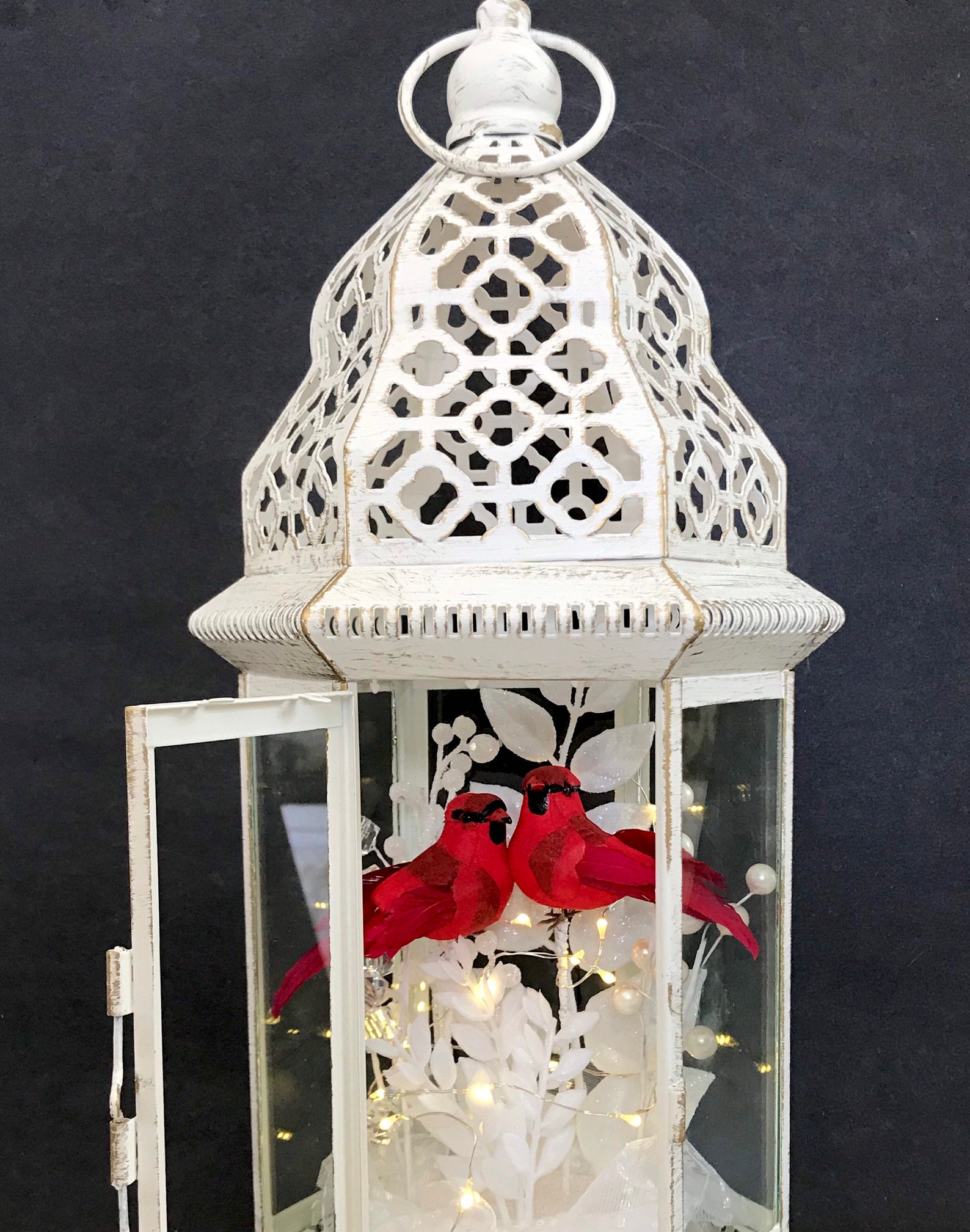 Personalized Red Cardinal Pair Lantern anniversary gift | Etsy