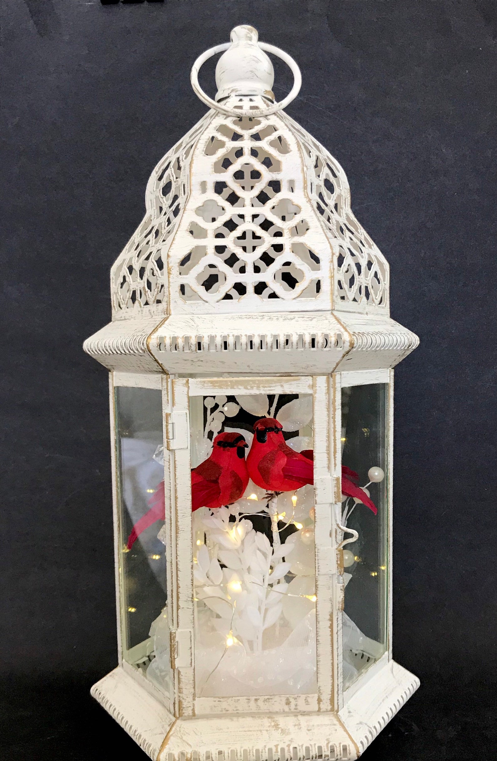 Personalized Red Cardinal Pair Lantern anniversary gift | Etsy