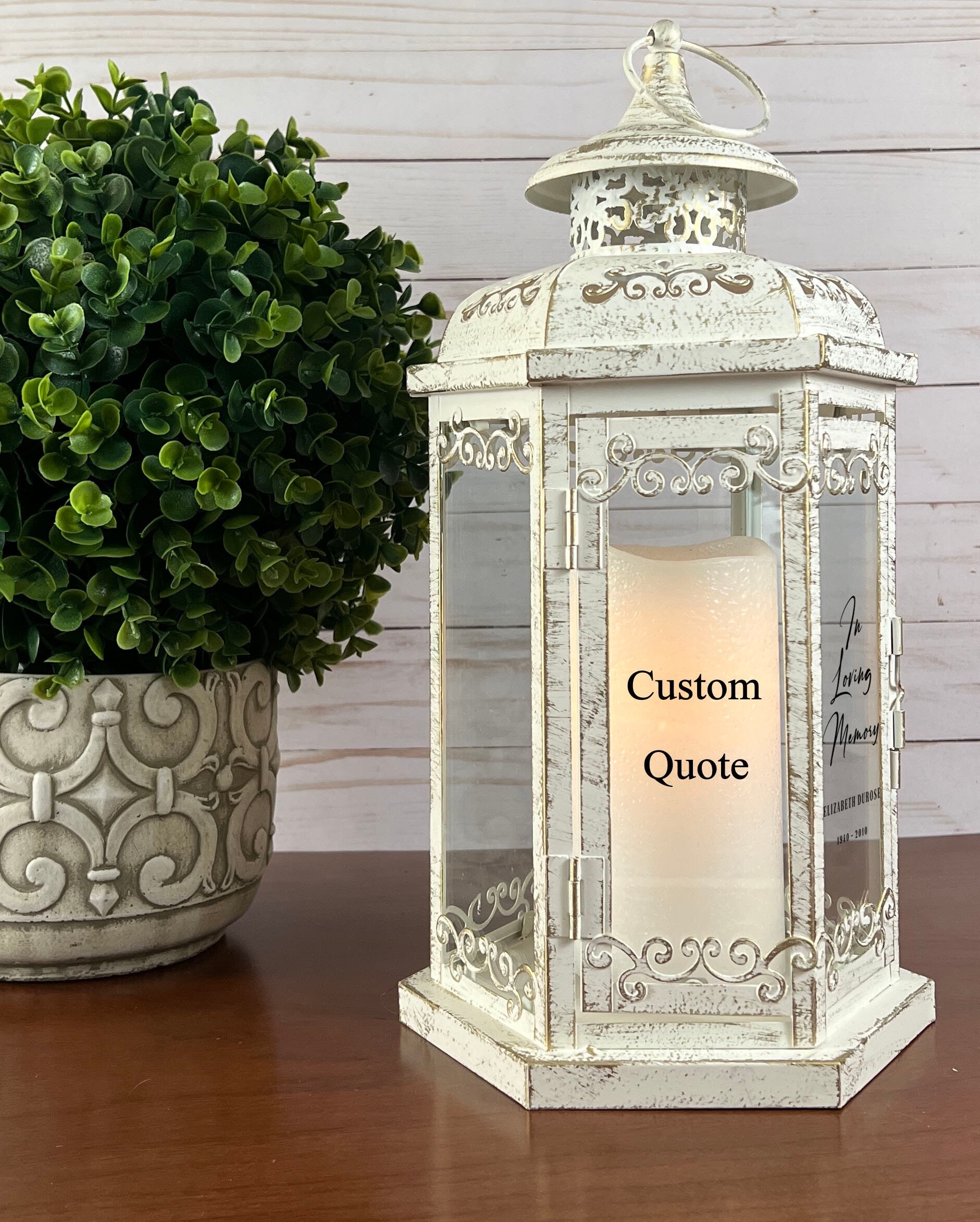 Memorial Candle Lantern Personalized Sympathy Gift in Memory - Etsy