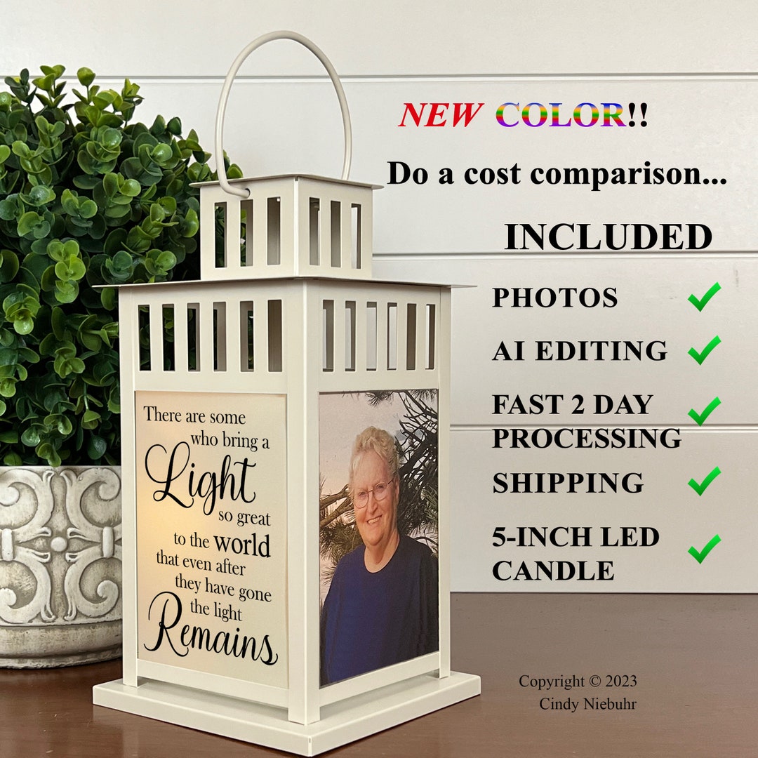 Photo Memorial Lantern, Sympathy Gift for Loss of Loved One ...