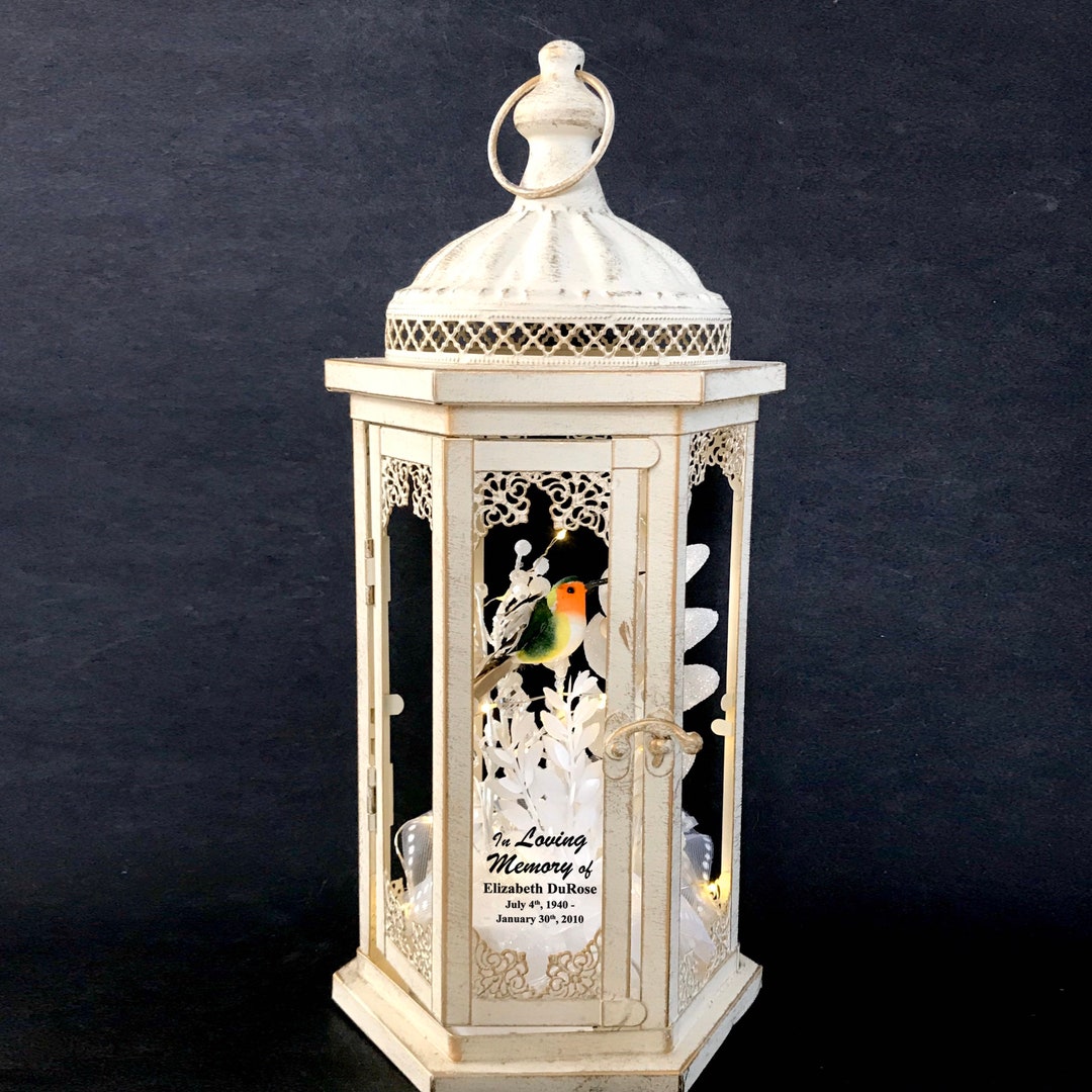 Sympathy Lantern, Hummingbird Gift, in Memory Of, Commemorative ...