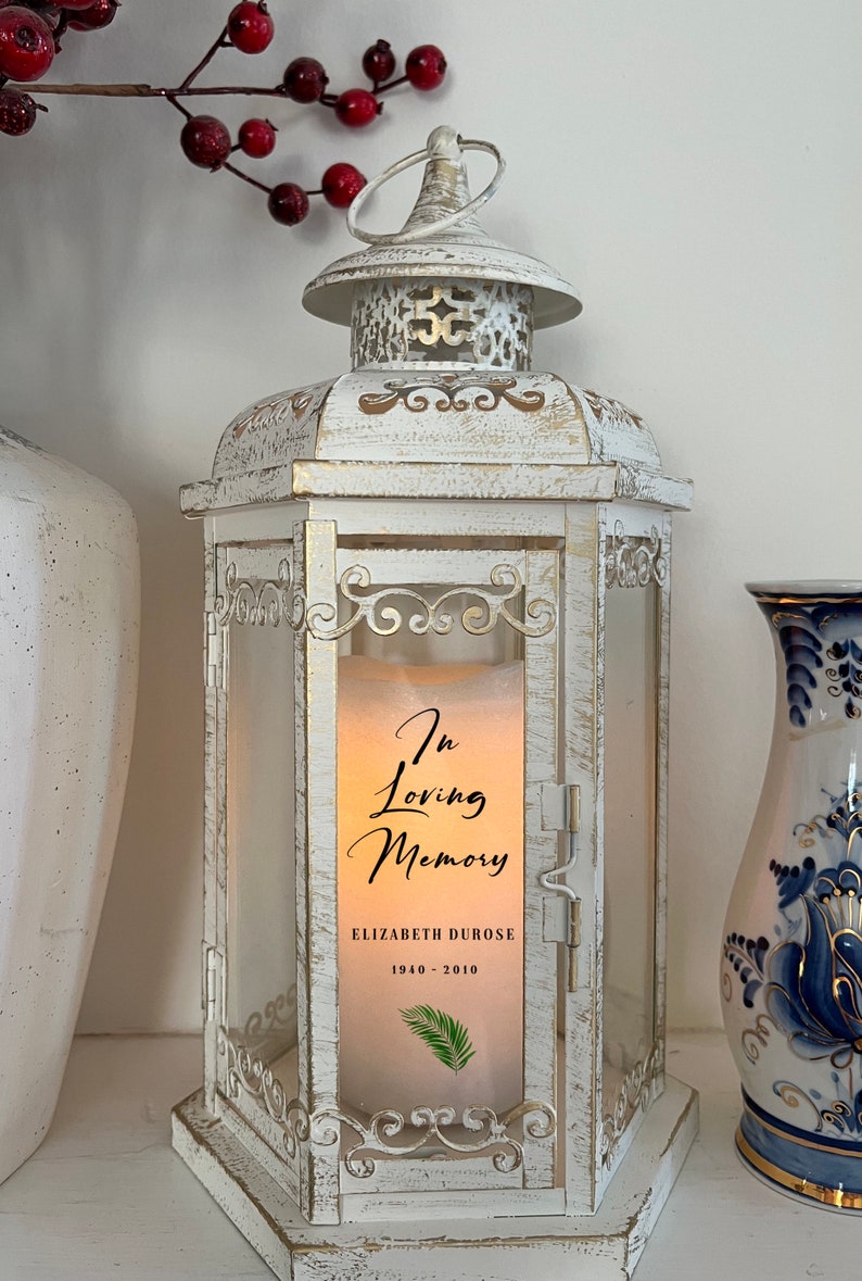 Memorial Candle Lantern Personalized Sympathy Gift in Memory - Etsy