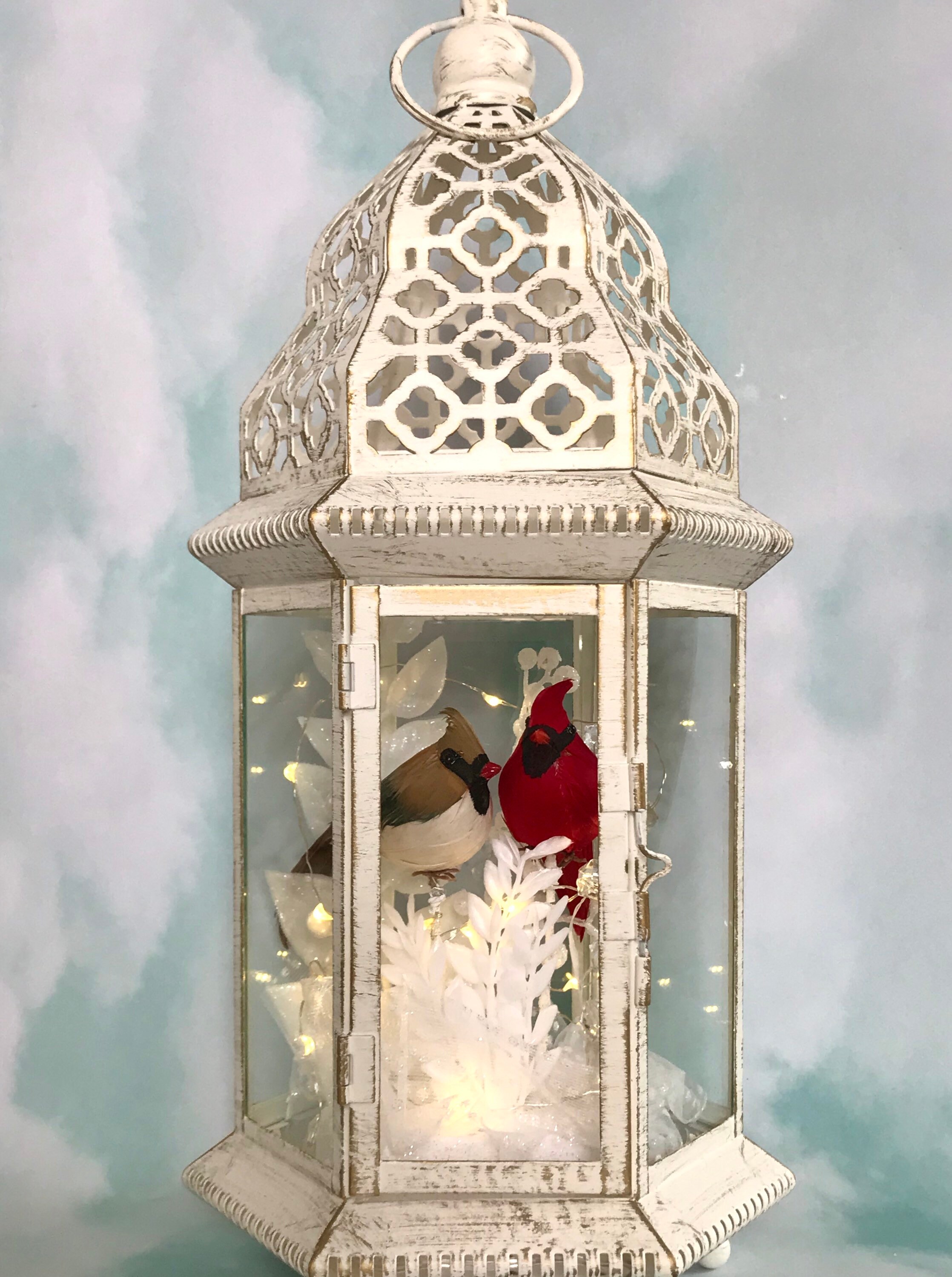 Personalized Cardinal Pair Memorial Lantern Anniversary Gift | Etsy