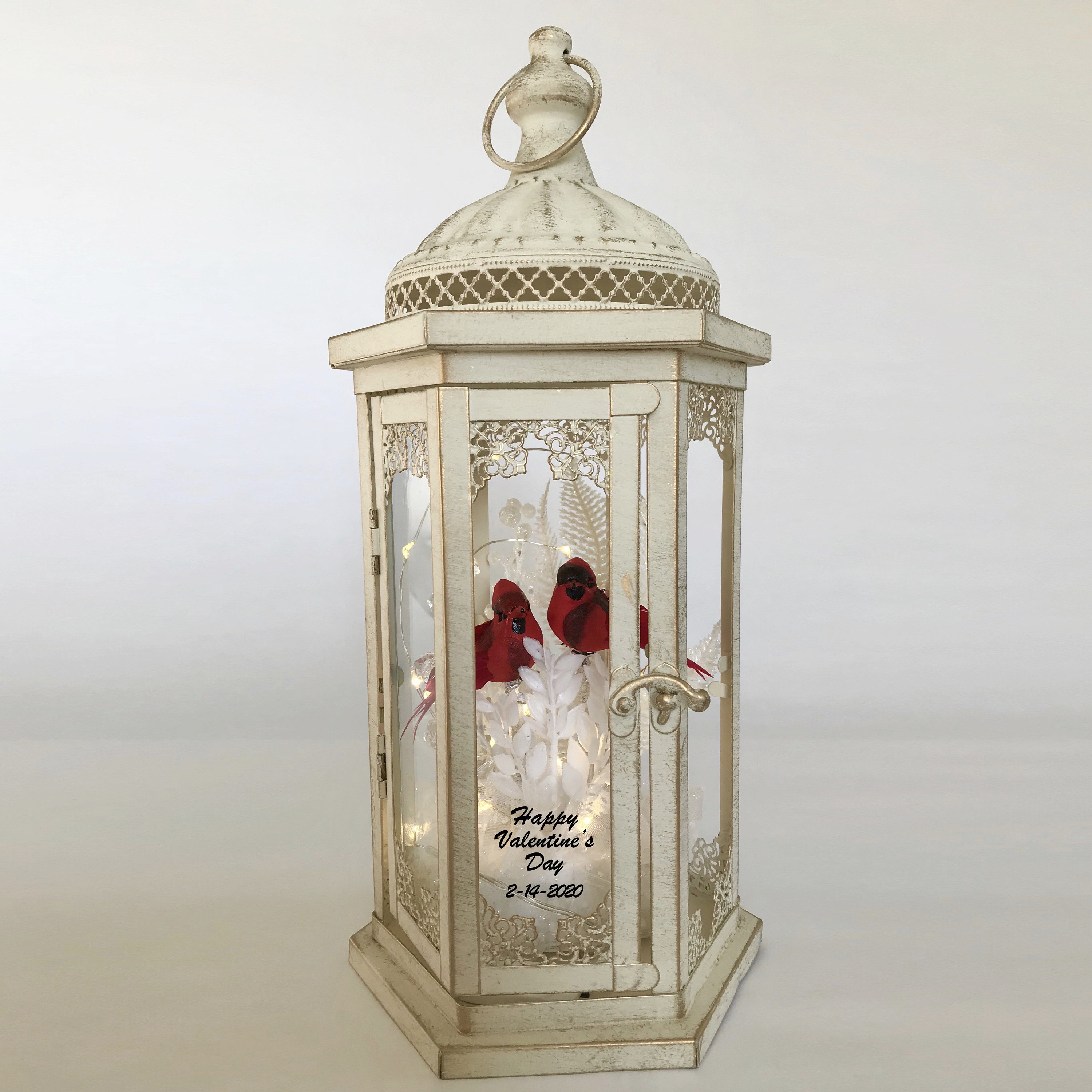 Personalized Red Cardinal Couple Memorial Lantern Anniversary | Etsy