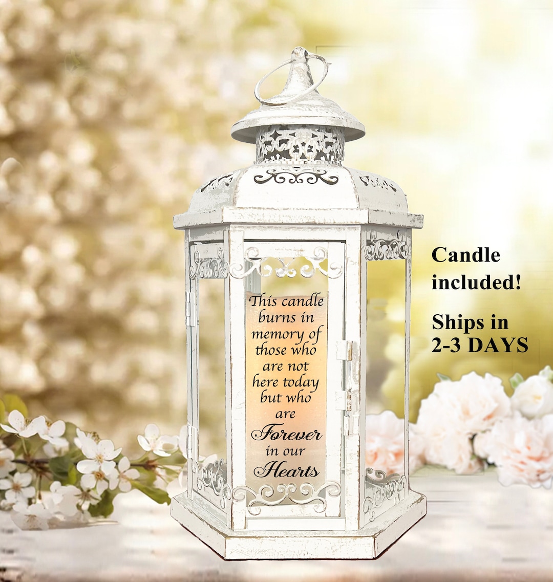 Wedding Memorial Candle Lantern, Memory Table, Memory Candle for ...