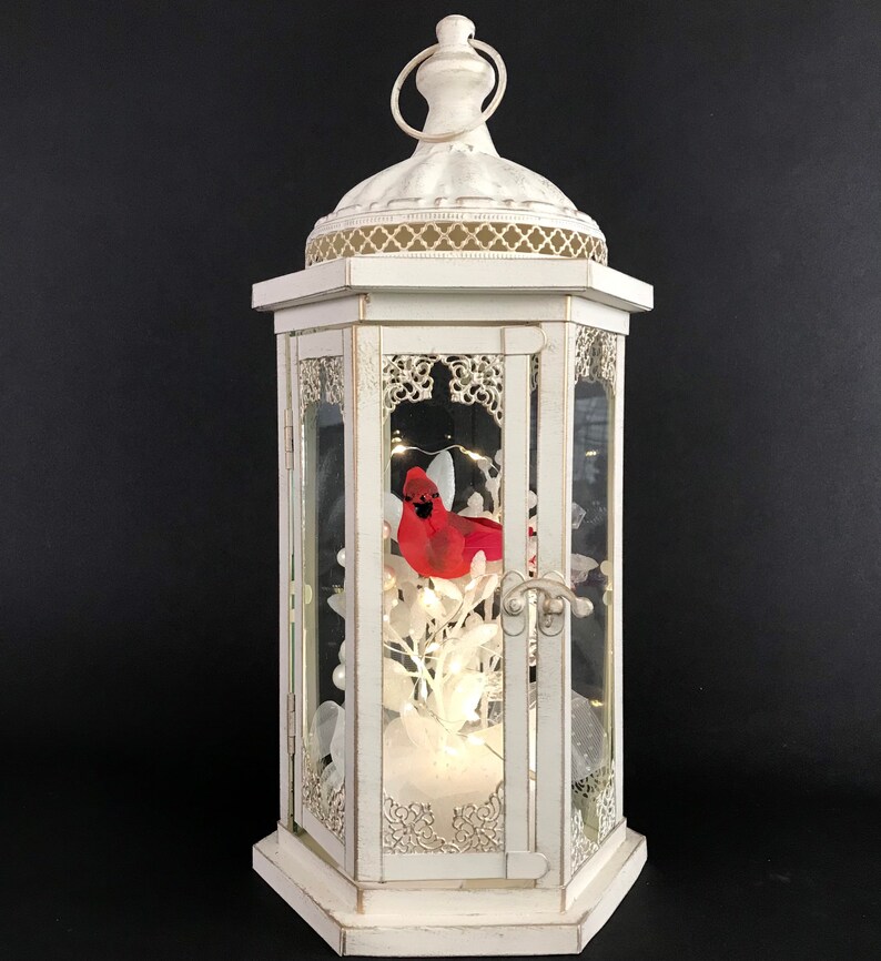 Cardinal Memorial Lantern in Memory Of Sympathy Gift Loss - Etsy