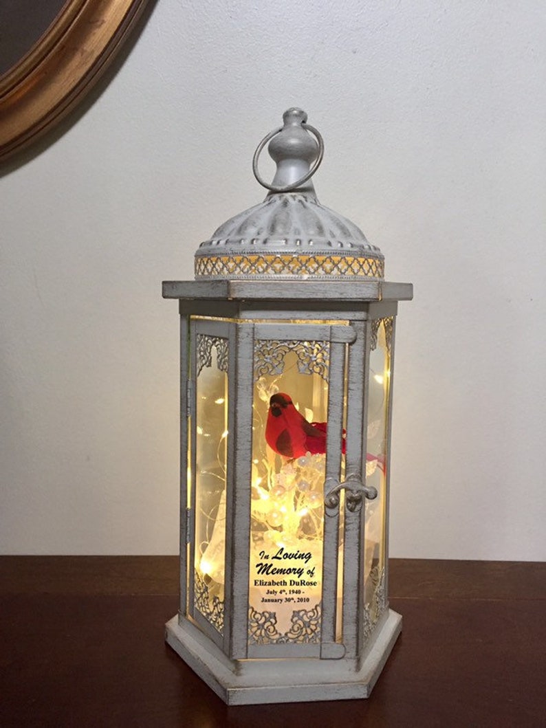 Cardinal Memorial Lantern In Memory of Sympathy Gift Loss | Etsy Cardinal Memorial Lantern In Memory of Sympathy Gift Loss | Etsy
