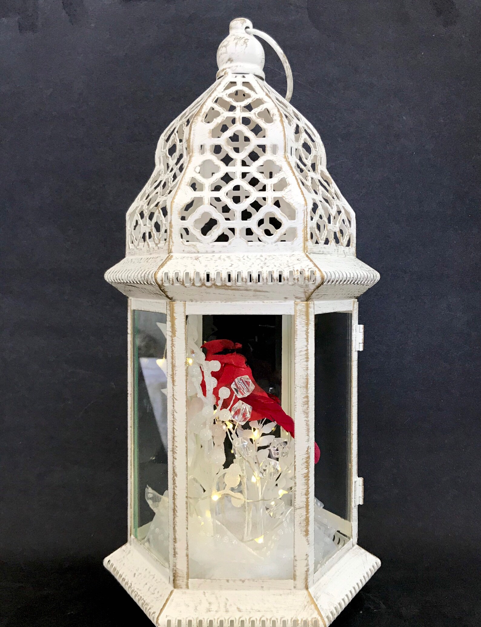 Personalized Red Cardinal Pair Lantern anniversary gift | Etsy