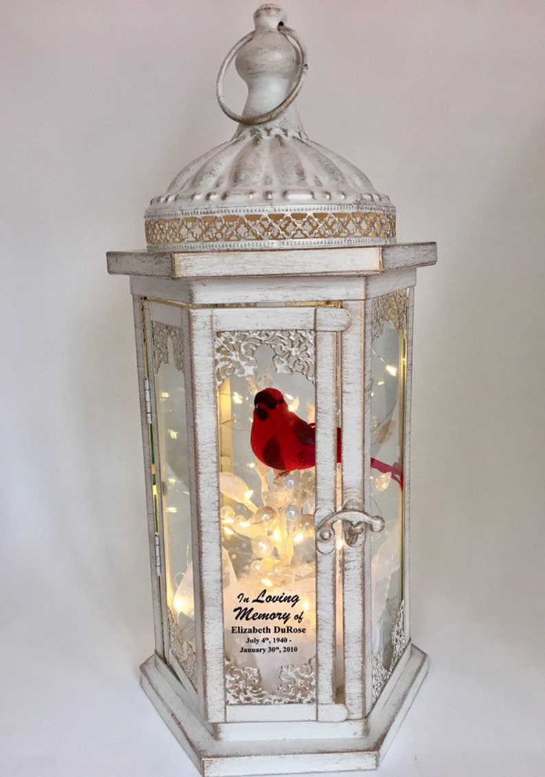 Cardinal Memorial Lantern In Memory of Sympathy Gift Loss | Etsy Cardinal Memorial Lantern In Memory of Sympathy Gift Loss | Etsy