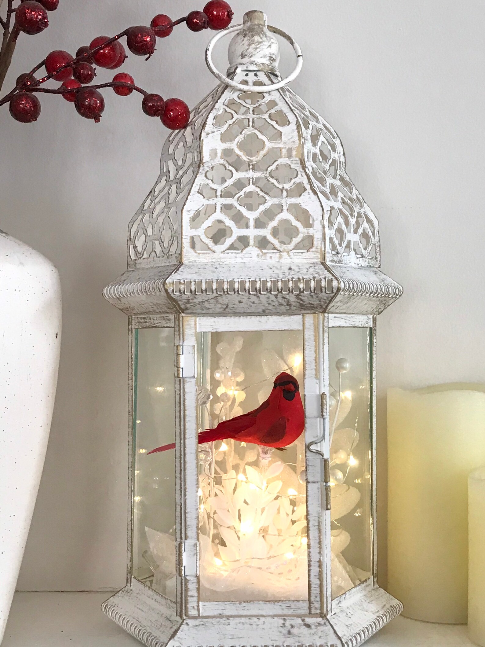 Cardinal Memorial Lantern Personalized Sympathy Gift Funeral | Etsy