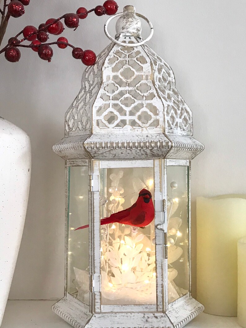 Cardinal Memorial Lantern Personalized Sympathy Gift Funeral | Etsy