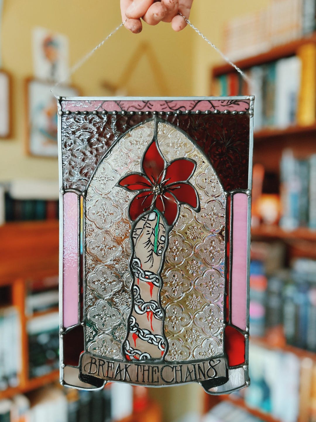 Red Rising Saga Stained Glass Panel | Eo and Darrow Art - Etsy