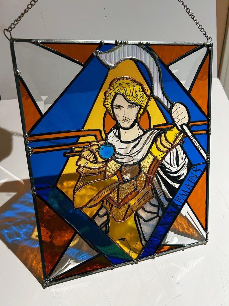 Cassius Au Bellona Stained Glass Panel | Red Rising Saga - Etsy