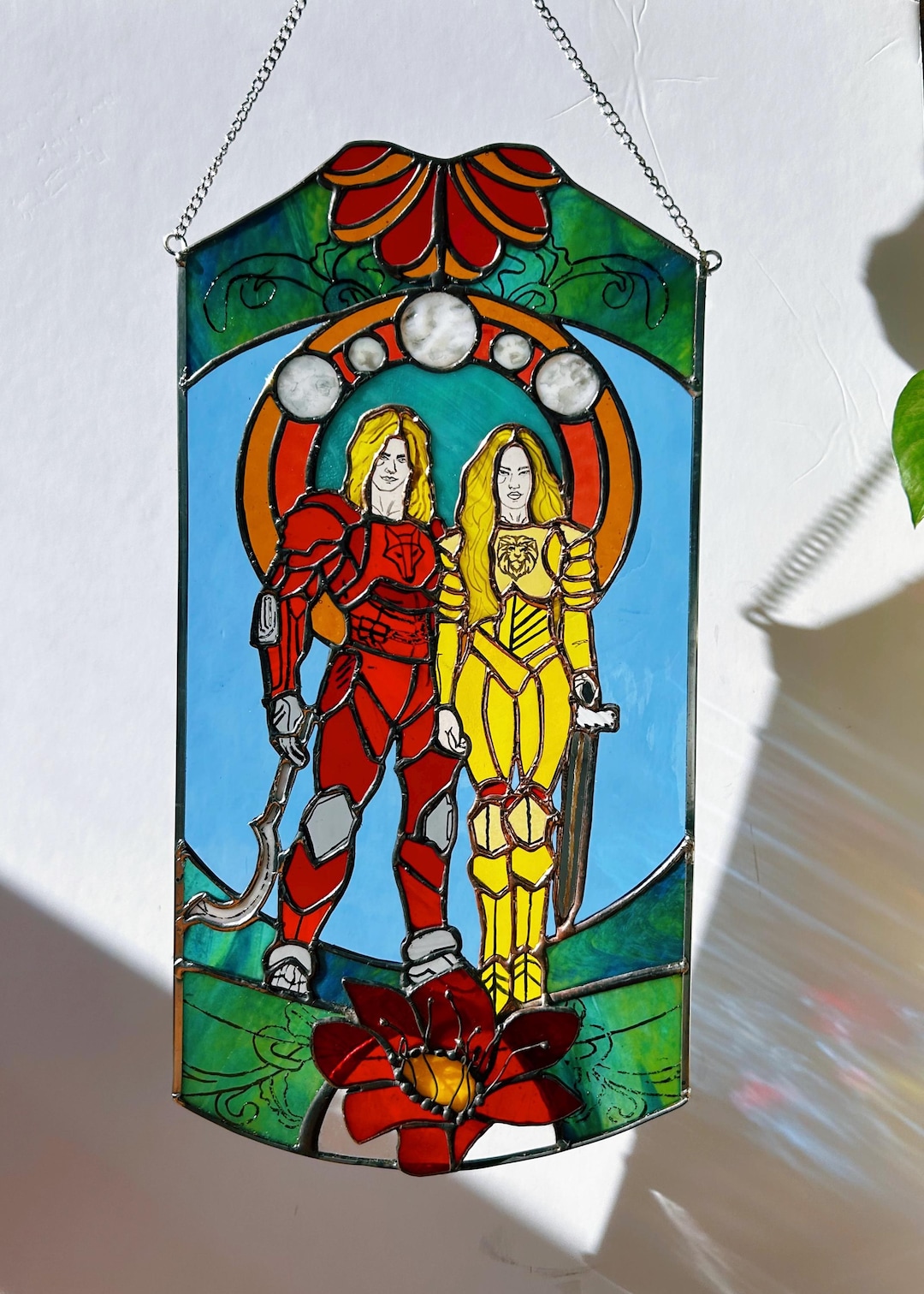 REAPER and MUSTANG Stained Glass Panel| Red Rising Saga Art - Etsy