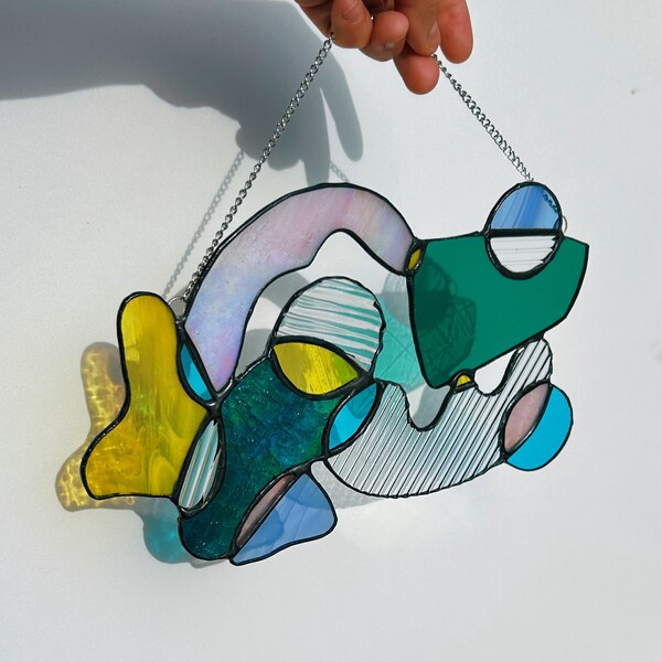 Abstract Suncatcher - Etsy