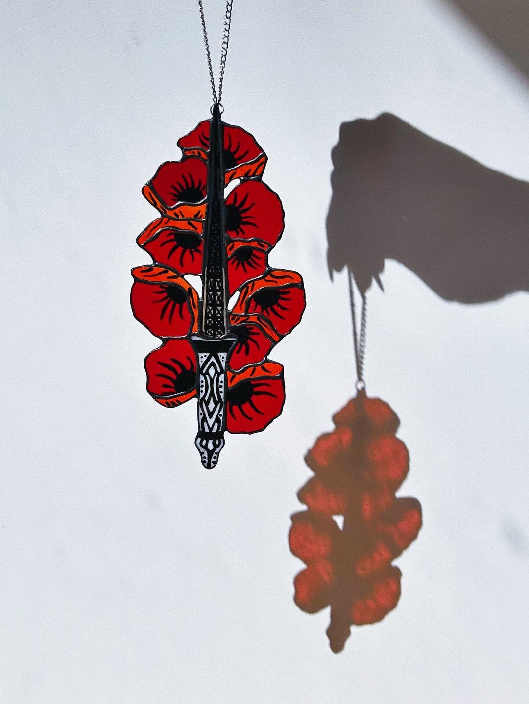 From Blood and Ash Stained Glass Art – Poppy Balfour Dagger Decor ...