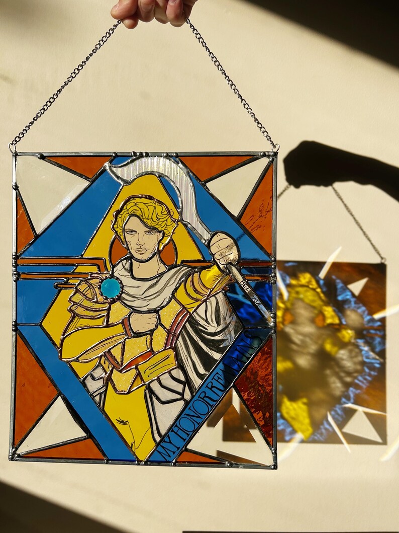 Red Rising Saga Stained Glass Panel | Cassius Au Bellona - Etsy