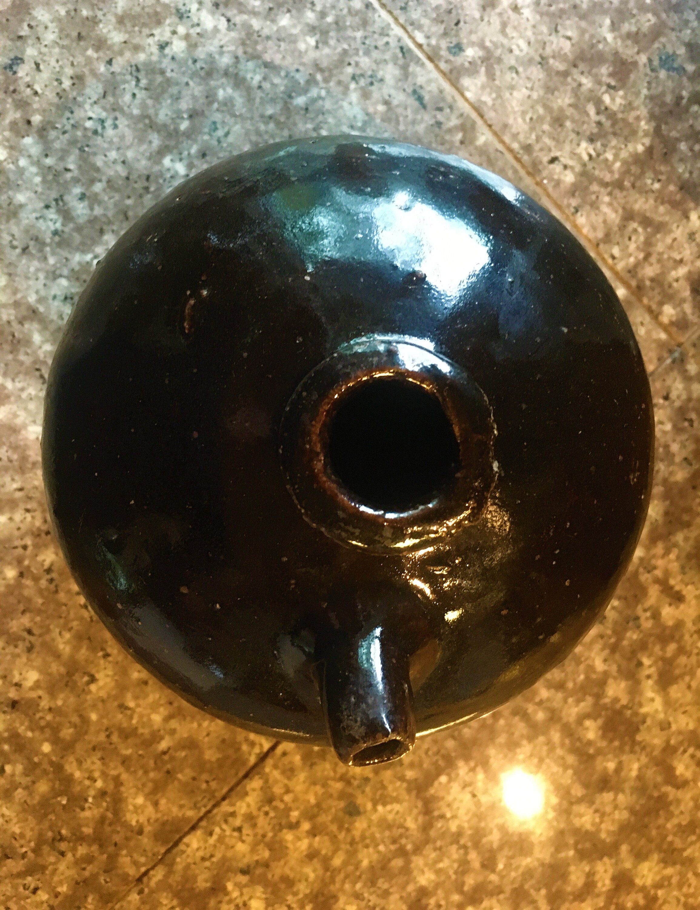 Antique 19th Century Chinese Salt Glazed Brown Stoneware Spouted Soy ...