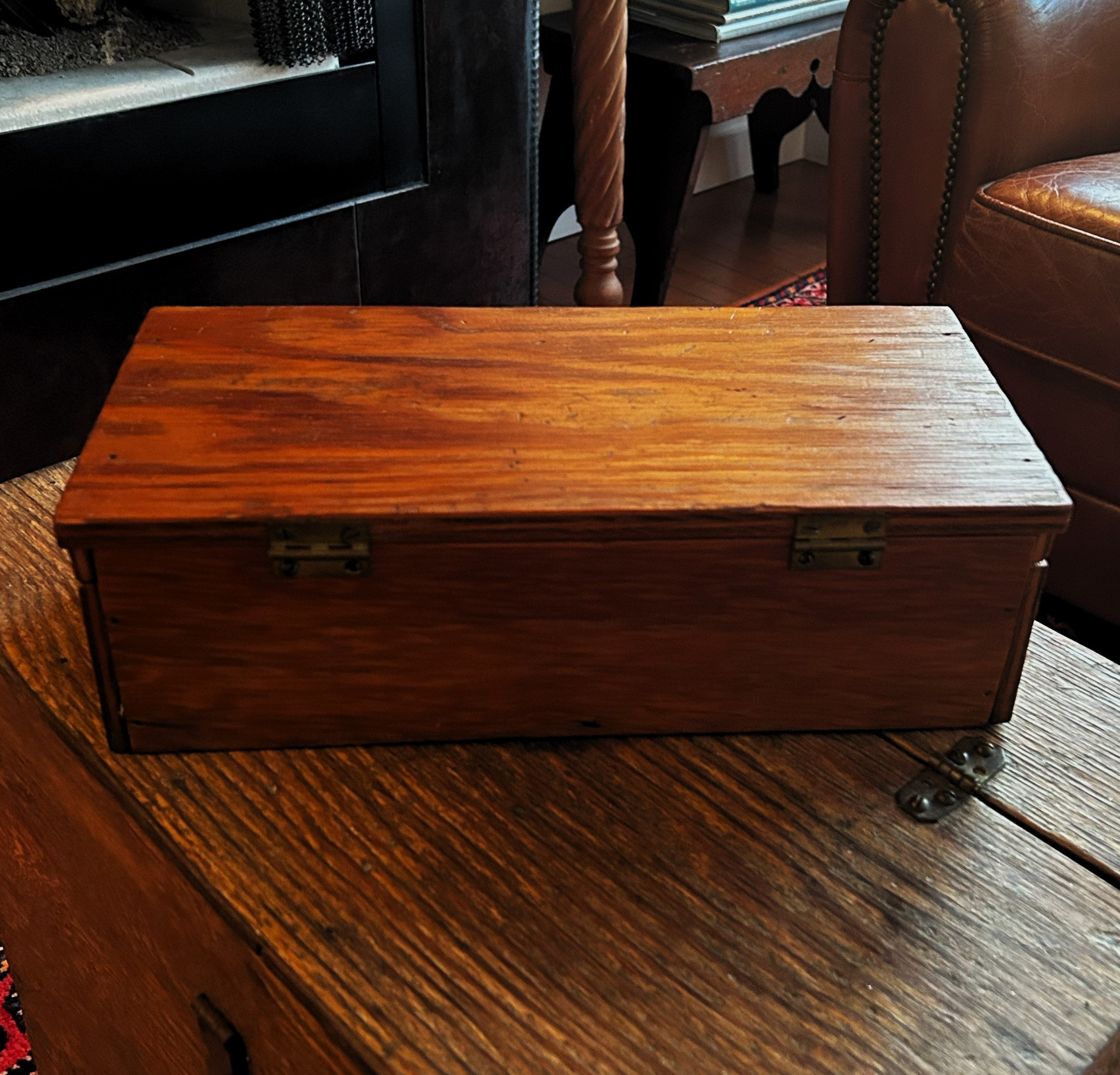 Vintage Wooden Cubby Box. Hinged Wooden Box. Desk Storage Box. Wooden ...