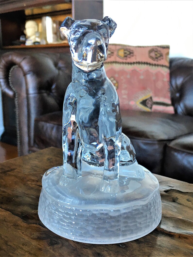 Crystal Labrador Dog Paper Weight With Frosted Base. Vintage - Etsy