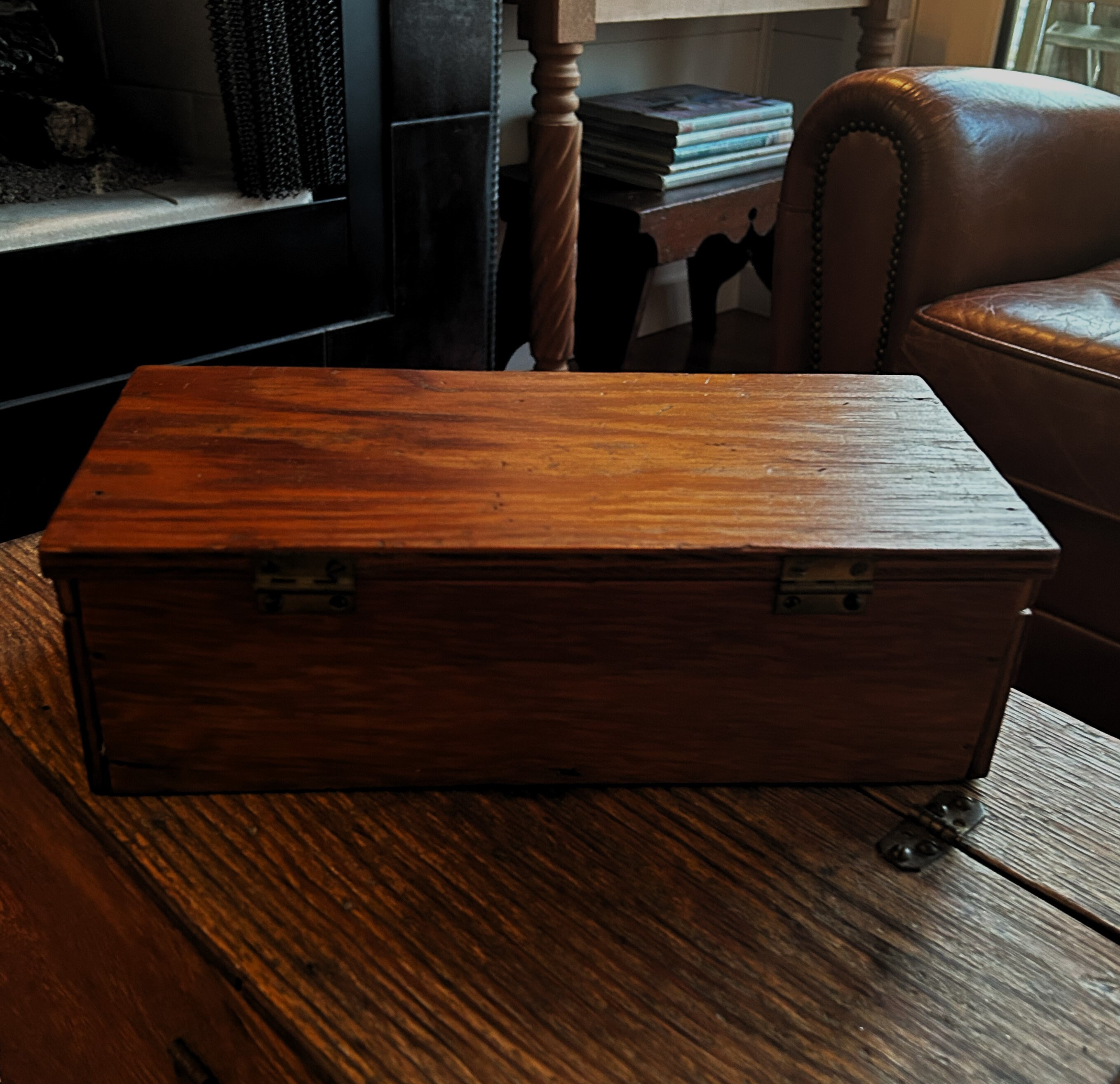 Vintage Wooden Cubby Box. Hinged Wooden Box. Desk Storage Box. Wooden ...