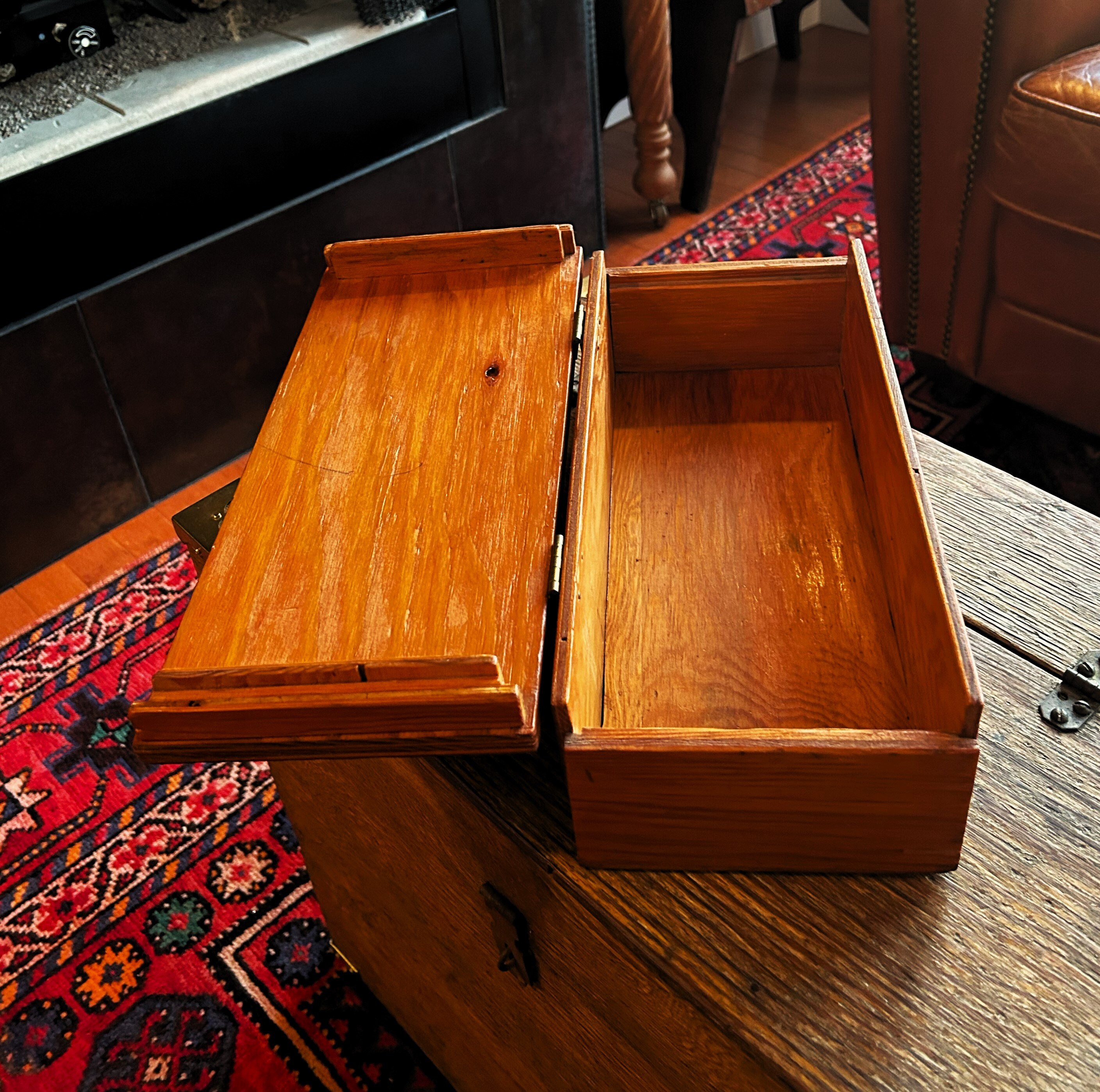 Vintage Wooden Cubby Box. Hinged Wooden Box. Desk Storage Box. Wooden ...