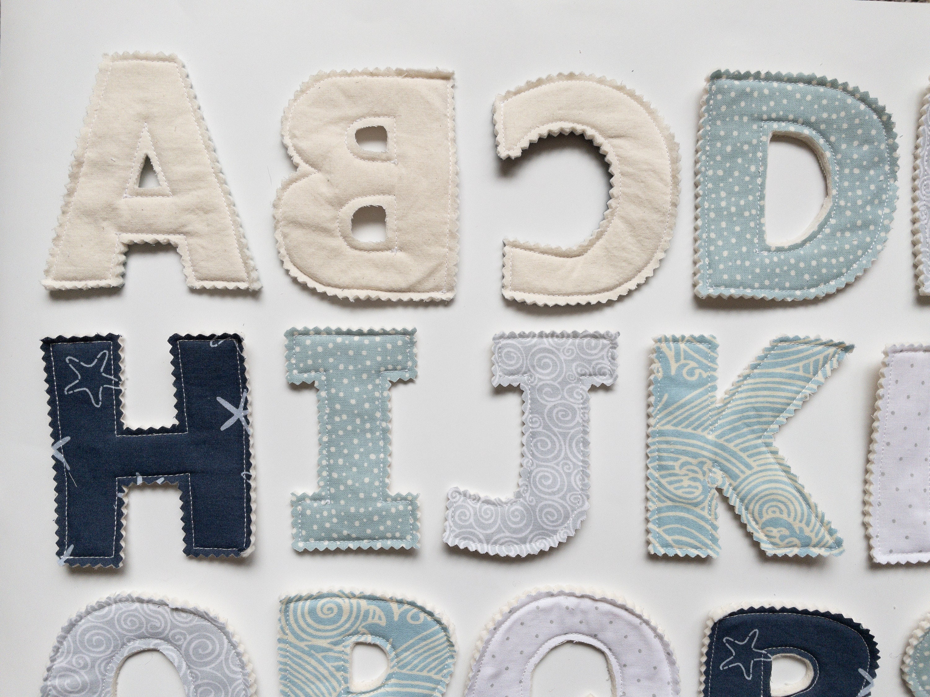 Fabric Alphabet Letters / Fabric Letters / Sensory Alphabet / - Etsy