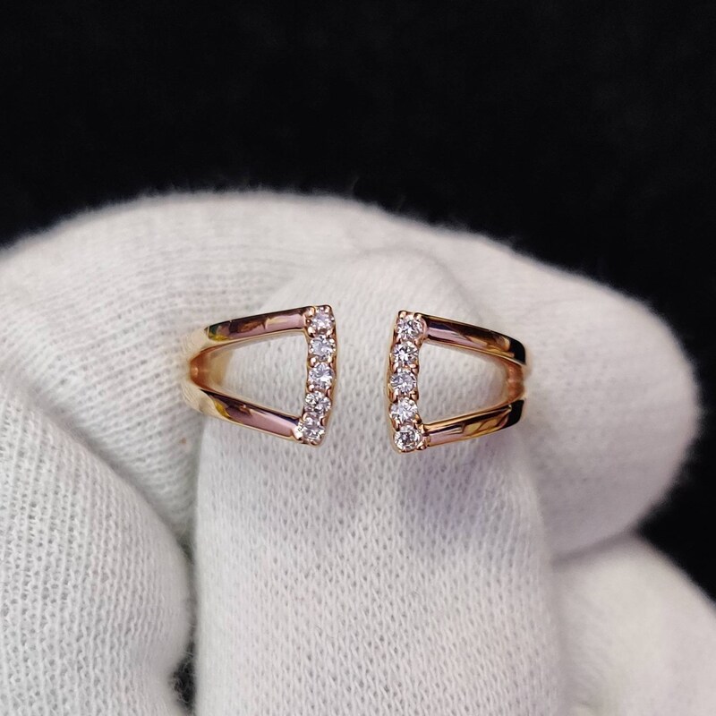 Diamond Cuff Ring - Etsy