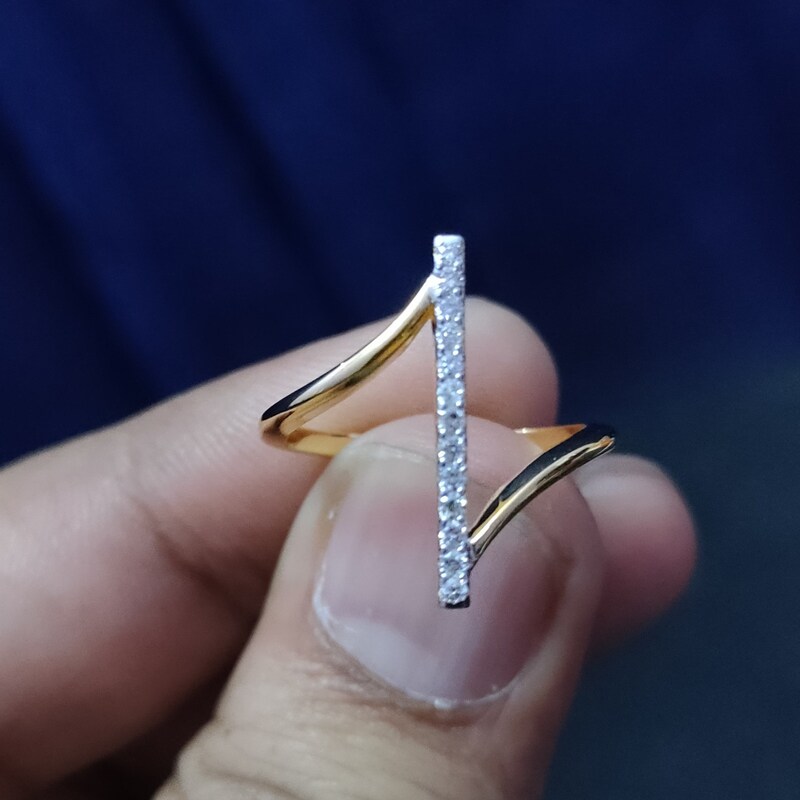 Diamond Bar Ring - Etsy