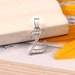 Z Initial Diamond Necklace, 14k Solid Gold and Genuine Diamonds Pendant ...