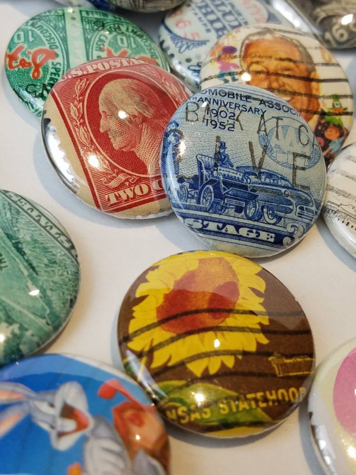 Vintage Paper 1 Pinback Buttons Pins Vintage Stamps - Etsy