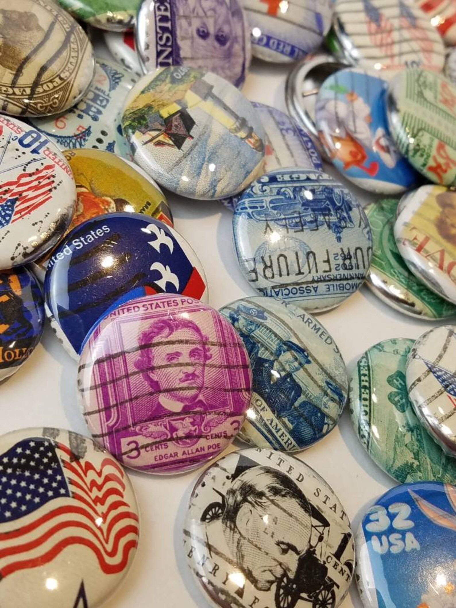 Vintage Paper 1 Pinback Buttons Pins Vintage Stamps - Etsy