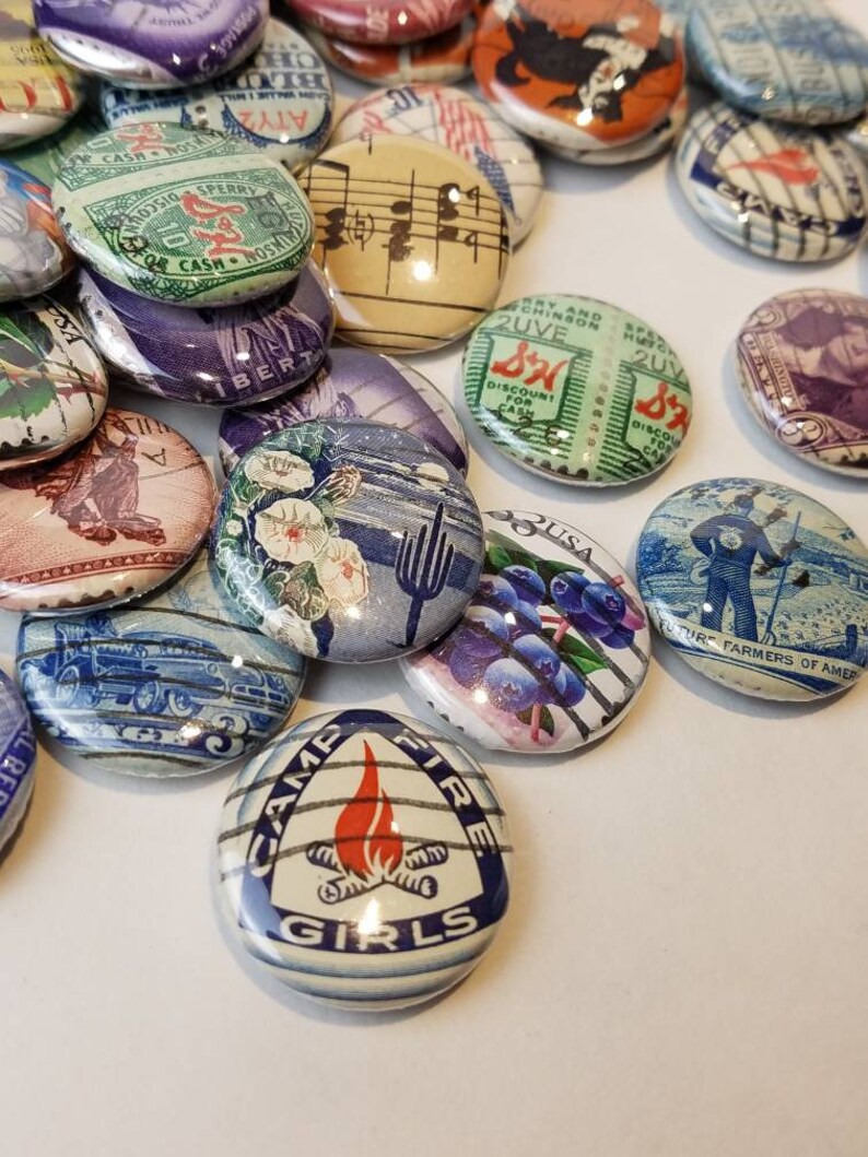 Vintage Paper 1 Pinback Buttons Pins Vintage Stamps - Etsy