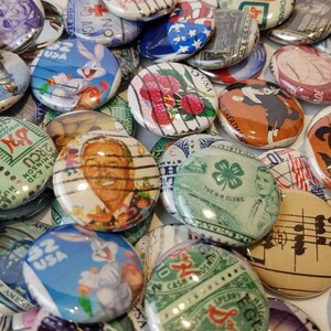 Vintage Paper 1 Pinback Buttons Pins, Vintage Stamps Made Into Pins ...